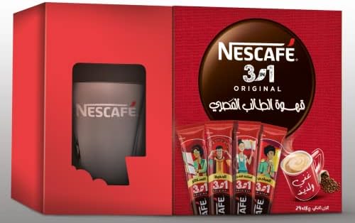 Nescafe 3In1 Original Multi Pack (24X18G) with Glass Mug Free price in ...