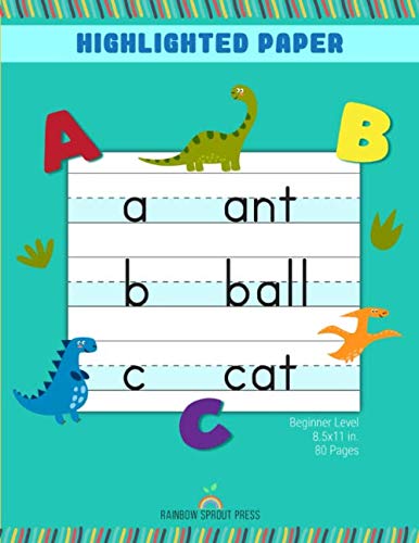 Highlighted Paper: Blank Lined Highlighter Notebook For Handwriting ...