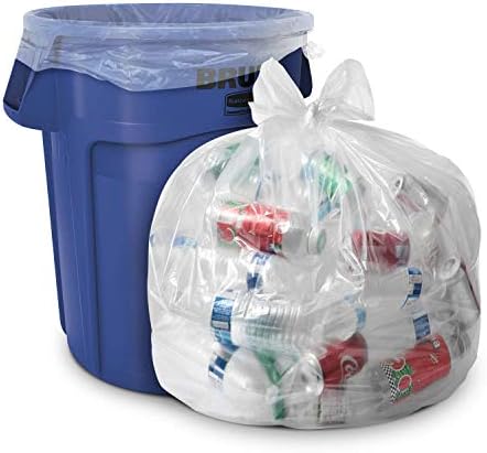 33 Gallon Clear Trash Bags - (Huge 100 Pack) - 33 x 39" - 1.5 MIL ...