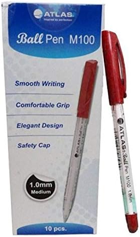 Atlas Ball Pen 1.0 mm Red 50 Pieces per Box price in UAE | Amazon UAE ...