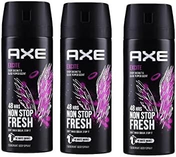 AXE Body Spray Deodorant Excite -150ml / 5.07oz (Pack of 3) (Count, 3 ...