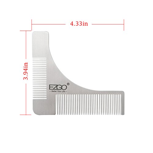EZGO Stainless Steel Beard Styling And Shaping Template Comb Tool For 