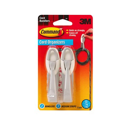Command® Cord Cable Bundler x 2 with Command® Strips - Upto 32mm ...