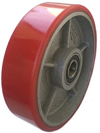7" Dia. Polyurethane on Cast Iron Pallet Jack Replacement Wheels with ...