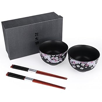Amazon.com | Saikai Pottery Traiditional Japanese Rice Bowls (5 bowls ...