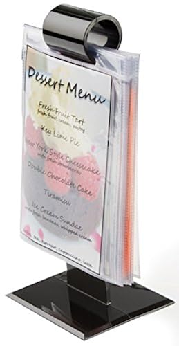 Displays2go Set of 50 Restaurant Menu Holders, with 500 4x6 Sleeves ...