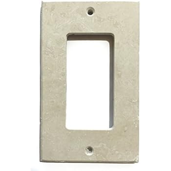 Ivory Light Travertine Switch Plate Cover (SINGLE ROCKER) - - Amazon.com