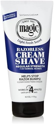 Softsheen Carson Magic Razorless Cream Shave Regular Strength, 6oz ...
