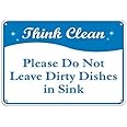 Amazon.com: Vincenicy Metal Sign Great Aluminum Tin Sign Think Clean ...