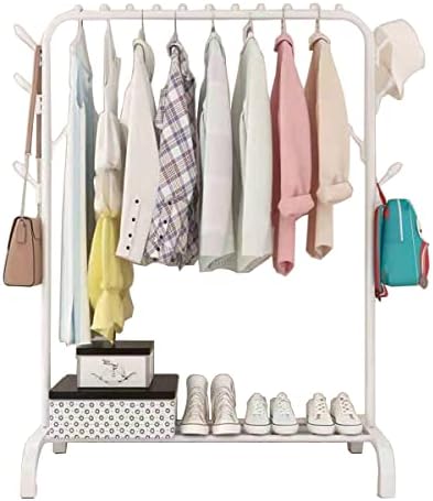 ALMEKAQUZ Metal Clothing Rack, Foldable Clothes Rack, Freestanding ...