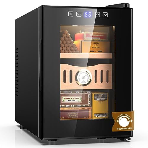18L Thermostatic Electric Humidor, 100 Counts Large Cigar Humidor ...