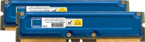 GLOBAL MEMORY 1GB (2 x 512MB) RAMBUS PC800 184-PIN ECC RDRAM RIMM ...