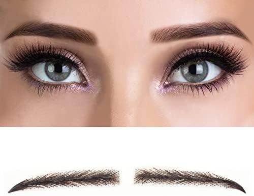 Vlasy One Pair Women Handmade False Eyebrows Human Hair Fake Eye Brows ...