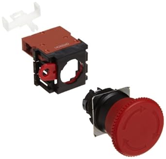 Omron A22E-M-01 Emergency Stop Operation Unit and Switch, Screw Terminal, IP65 Oil-Resistant ...