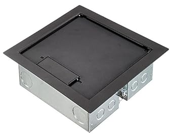 Hubbell AFB301BK Access Floor Box and Cover, 4 Gang, Deep, Black ...