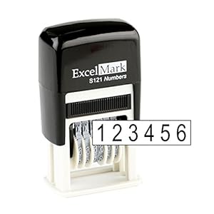 Amazon.com : Number Stamp, Self Inking, Black Numbering Stamp, 6 Digit ...