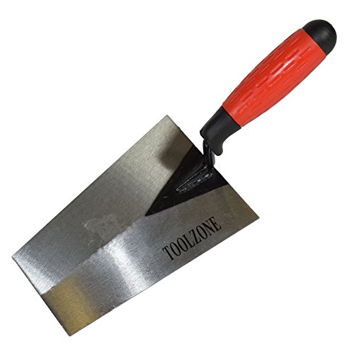 180mm Long Bucket Trowel Brick Block Laying with Rubber Soft Grip ...