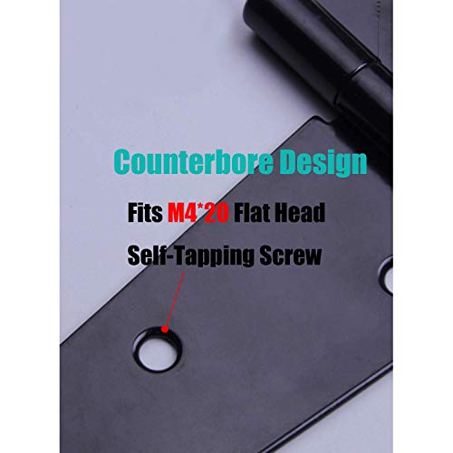 HLMOptimo 6 inch Strap Hinges Shed Door Hinges Heavy Duty T-Strap ...