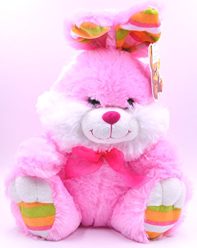 Pink Bunny Fluffy Plush Toy With Musical Cover Song You Are My Sunshine
