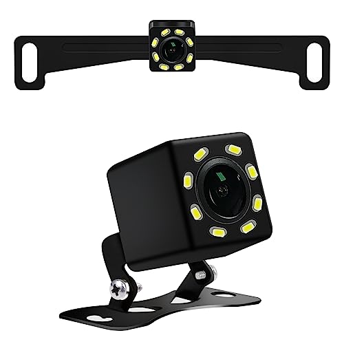VOJKOREL Car Backup Camera, Rear View Camera Ultra HD 8 LED Lights 140 ...