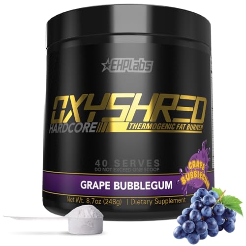 EHP Labs OxyShred Hardcore Thermogenic Pre Workout Powder for Shredding ...