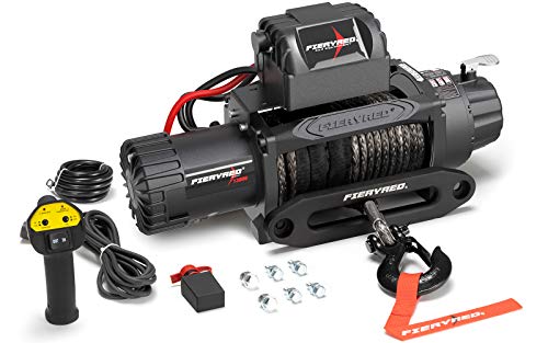 FieryRed Electric Winch - 13000 lb. Load Capacity Synthetic Rope ...