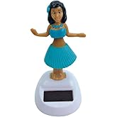 Amazon.com: Solar Powered Dancing Hula Girl Dashboard Decorations ...