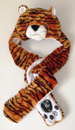 Tiger Long Animal Faux Fur Head Trapper Hat Hood / Scarf / Snood ...
