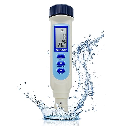 2 in 1 Salt Tester Digital Salinity Meter with ATC Salinity and ...