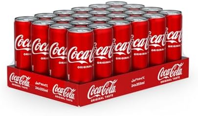 Coca-Cola Original Taste, Carbonated Soft Drink, Can 355ml, pack of 24 ...