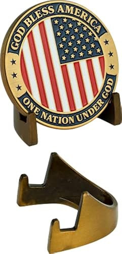 Bronze Challenge Coin Holder, Military Coin Display Stand, Matte ...