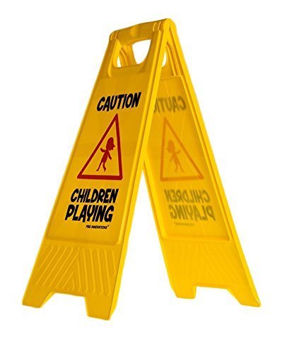 Kids Playing Outdoor Caution Sign For Yards And Driveways (Double-Sided ...