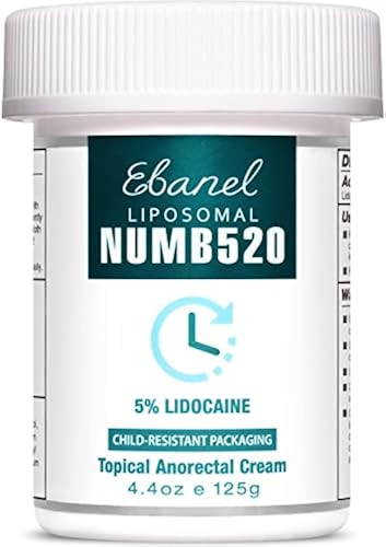 Ebanel 5% Lidocaine Numbing Cream Maximum Strength, Liposomal Numb520 ...