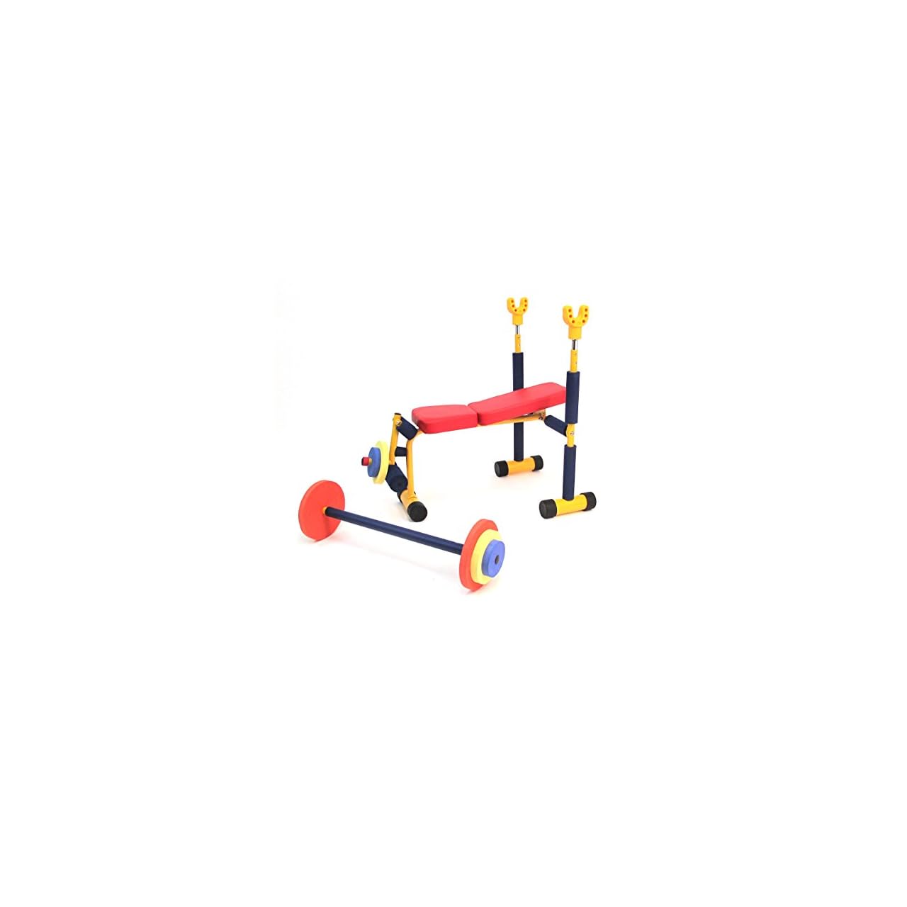 Redmon Fun and Fitness Exercise Equipment for Kids – Weight Bench Set ...