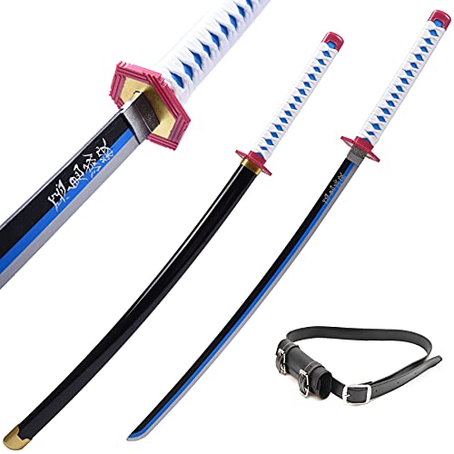 chengcheng Wooden Japanese katanaTomioka Giyuu Sword Demon Slayer Sword ...