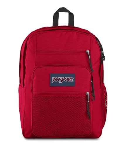Jansport Big Campus Backpack - Lightweight 15-inch Laptop Bag, Red Tape ...
