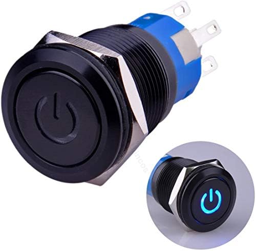 DELFINO Push Switch Waterproof Marine Speakers 19mm Latching Button ...