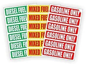 Amazon.com: DIESEL | MIXED FUEL | GASOLINE ONLY Automotive Fuel Decals ...