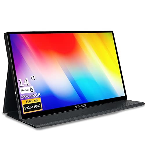 WIMAXIT 14" Portable Touch Monitor 1920x1080p Full HD Vesa Mount 98% ...