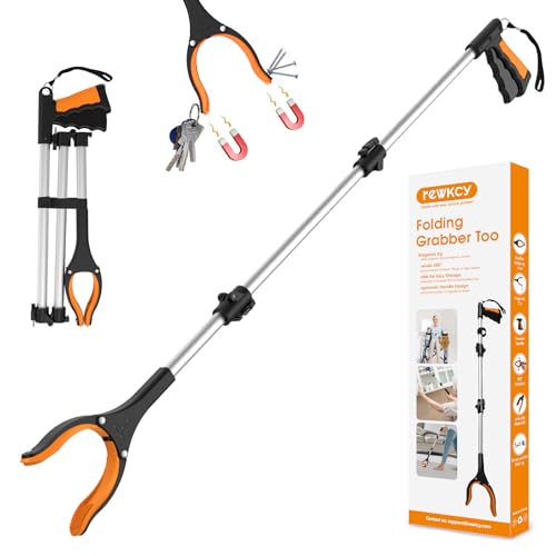 43" Extra Long Grabber Tool, Foldable Grabbers for Elderly Grab It ...