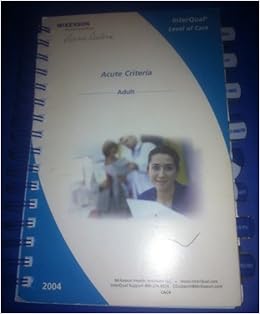InterQual Level of Care Acute Criteria Adult (2004): McKesson: Amazon ...