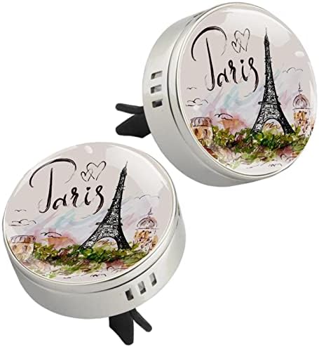 2 Pack Office Home Car Aromatherapy Essential Oil Diffuser Light France Paris Eiffel Tower Car ...