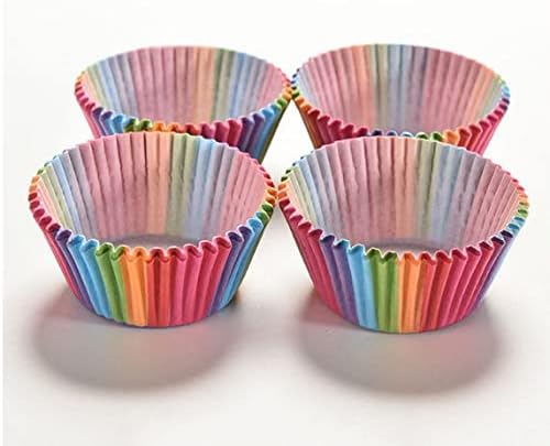 PVC bucket with rainbow rim, baking muffin cake cups, independent ...