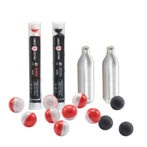 Lancer Tactical Defense Ball 0.43 Cal for Self Defense Includes Pepper ...