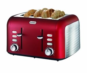 Breville Opula 4-Slice Stainless Steel Toaster, Candy Red: Amazon.co.uk ...