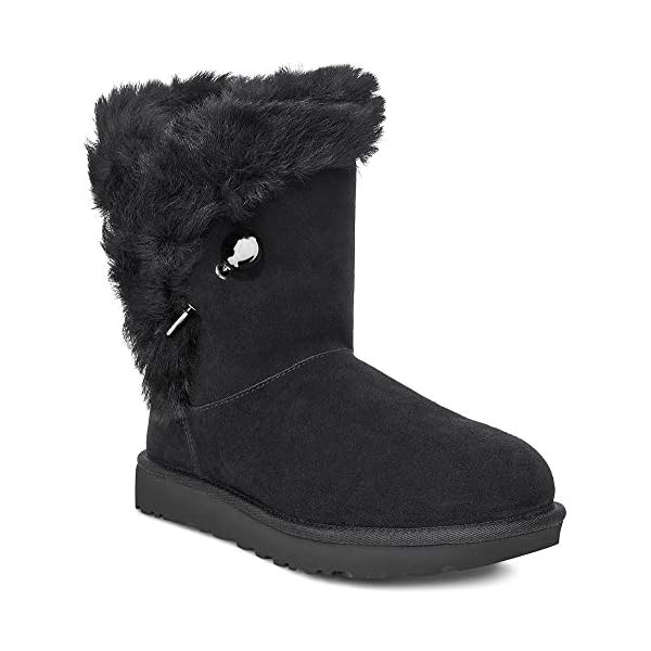 UGG Classic Fluff Pin Women's Boot 9 B(M) US Black | Pretty Boots and Shoes