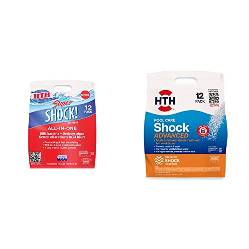 HTH 52026 Super Shock Treatment Swimming Pool Chlorine Cleaner, 1 lb ...
