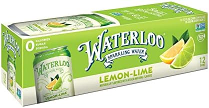 Waterloo Lemon-Lime Sparkling Water - Organic - 12 Pack x 355ml - 0 ...
