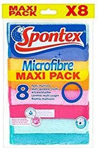 Spontex Multi Purpose Microfibre Cloths - Packs of 8 (1): Amazon.co.uk ...