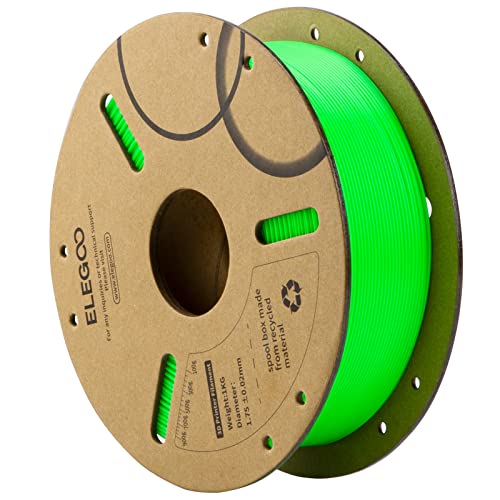 ELEGOO PLA Filament 1.75mm Neon Green 1KG, 3D Printer Filament ...